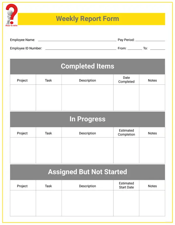 How To Write A Weekly Report Complete Guide HowToWiki