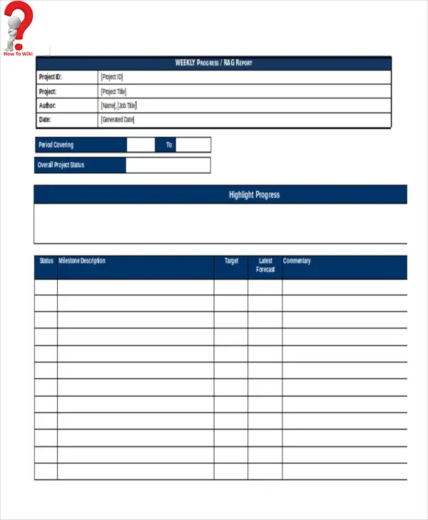 How To Write A Weekly Report Complete Guide HowToWiki
