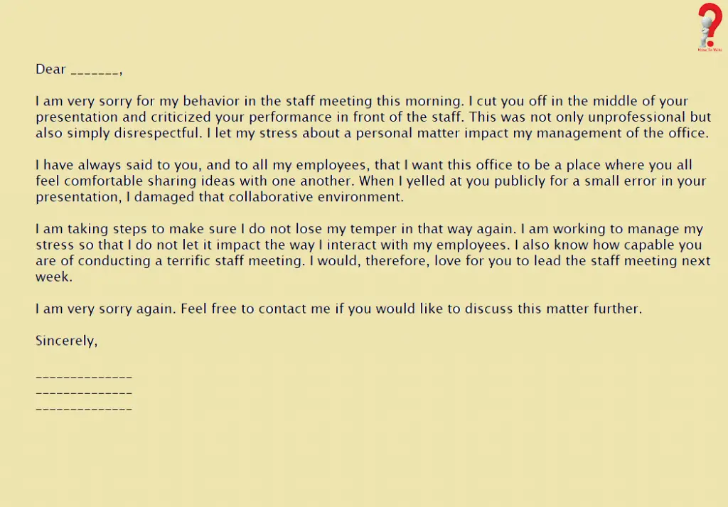 How To Write Apology Letter To Boss With Example & Sample - Templates ...