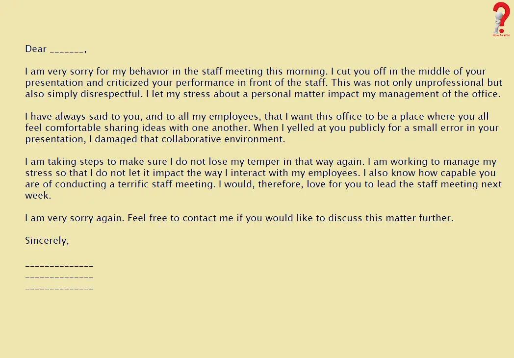 How To Write Apology Letter To Boss With Example Sample Templates 