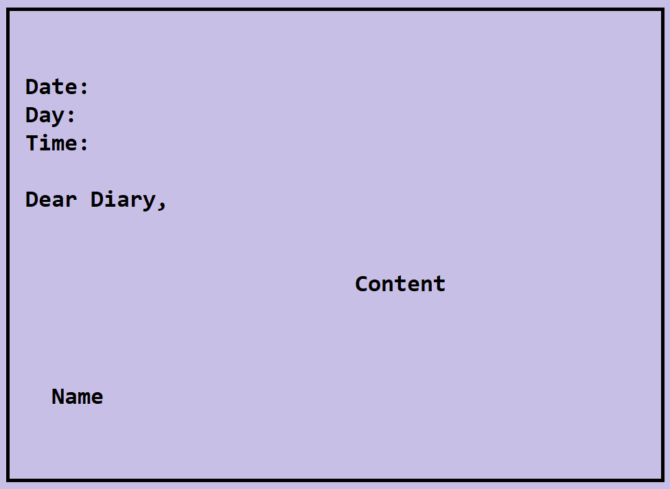 Format Of Diary Entry Class 8 How To Wiki