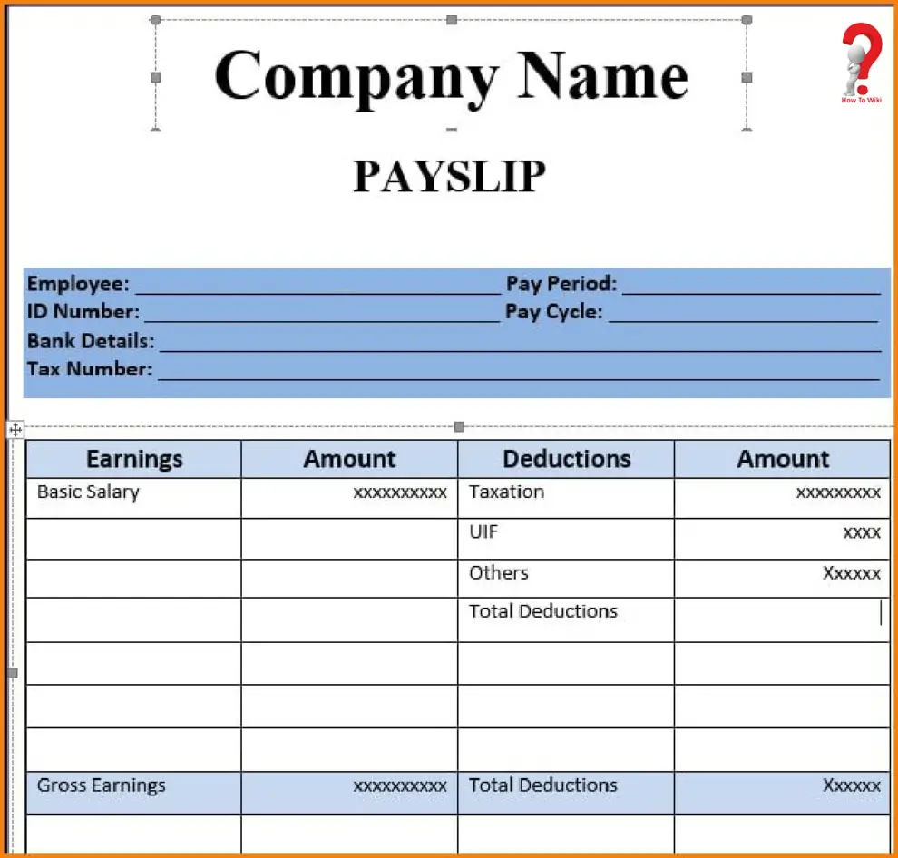 How To Make Salary Slip Format In PDF Excel Word How To Wiki