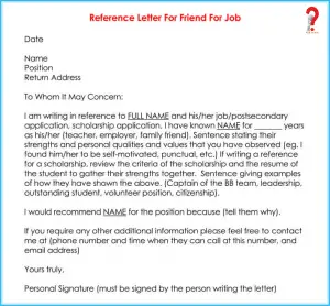 How To Write Character Reference Letter For A Friend | HowToWiki