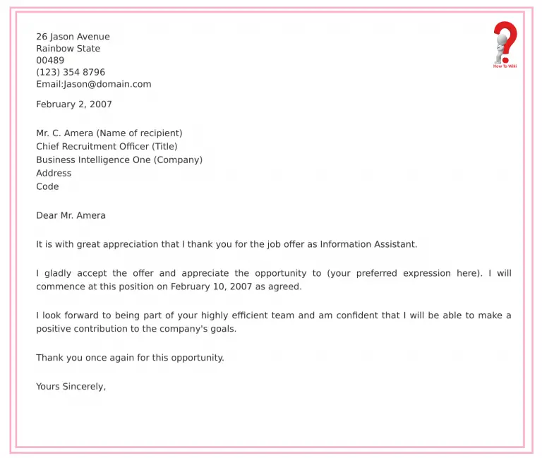 How To Write Thank You Letter Template For Internship | HowToWiki