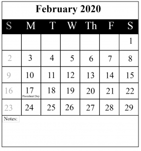 How To Schedule Your Month With February 2020 Printable Calendar ...