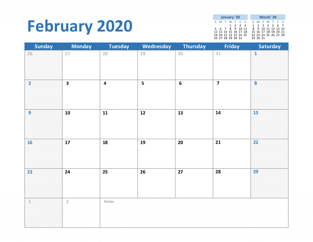 How To Schedule Your Month With February 2020 Printable Calendar ...