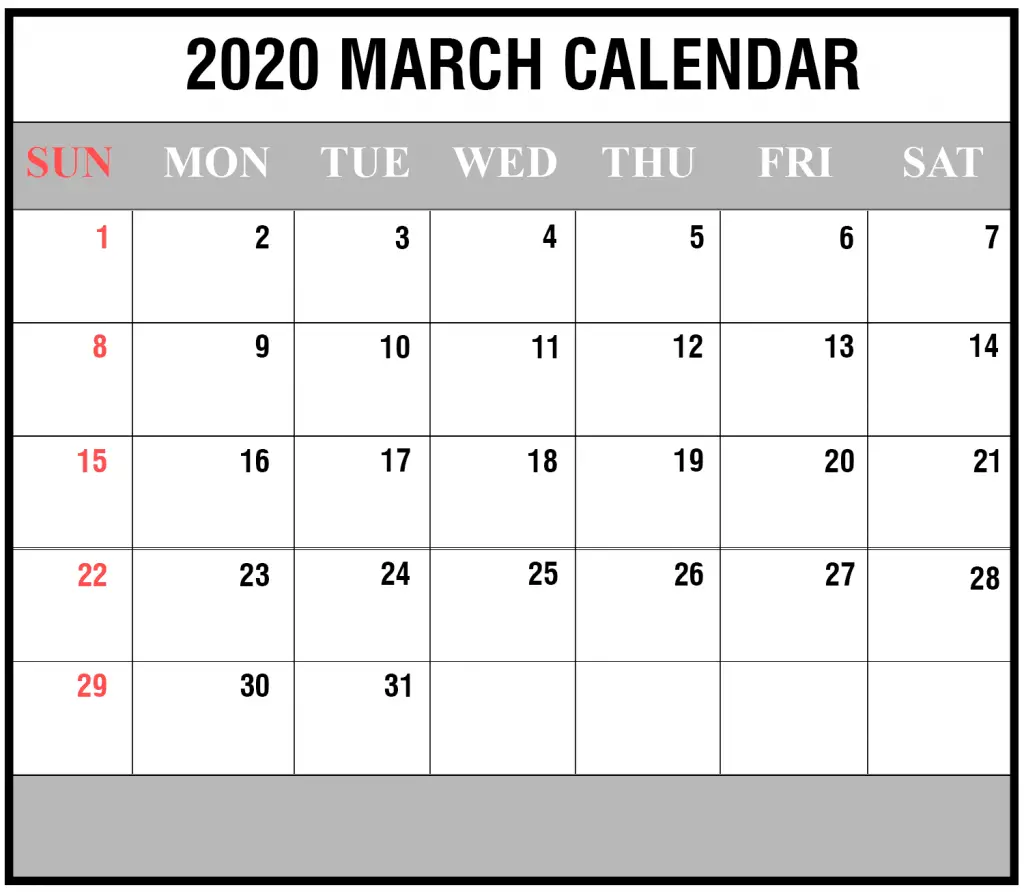 How To Schedule Your Month With March 2020 Printable Calendar | HowToWiki
