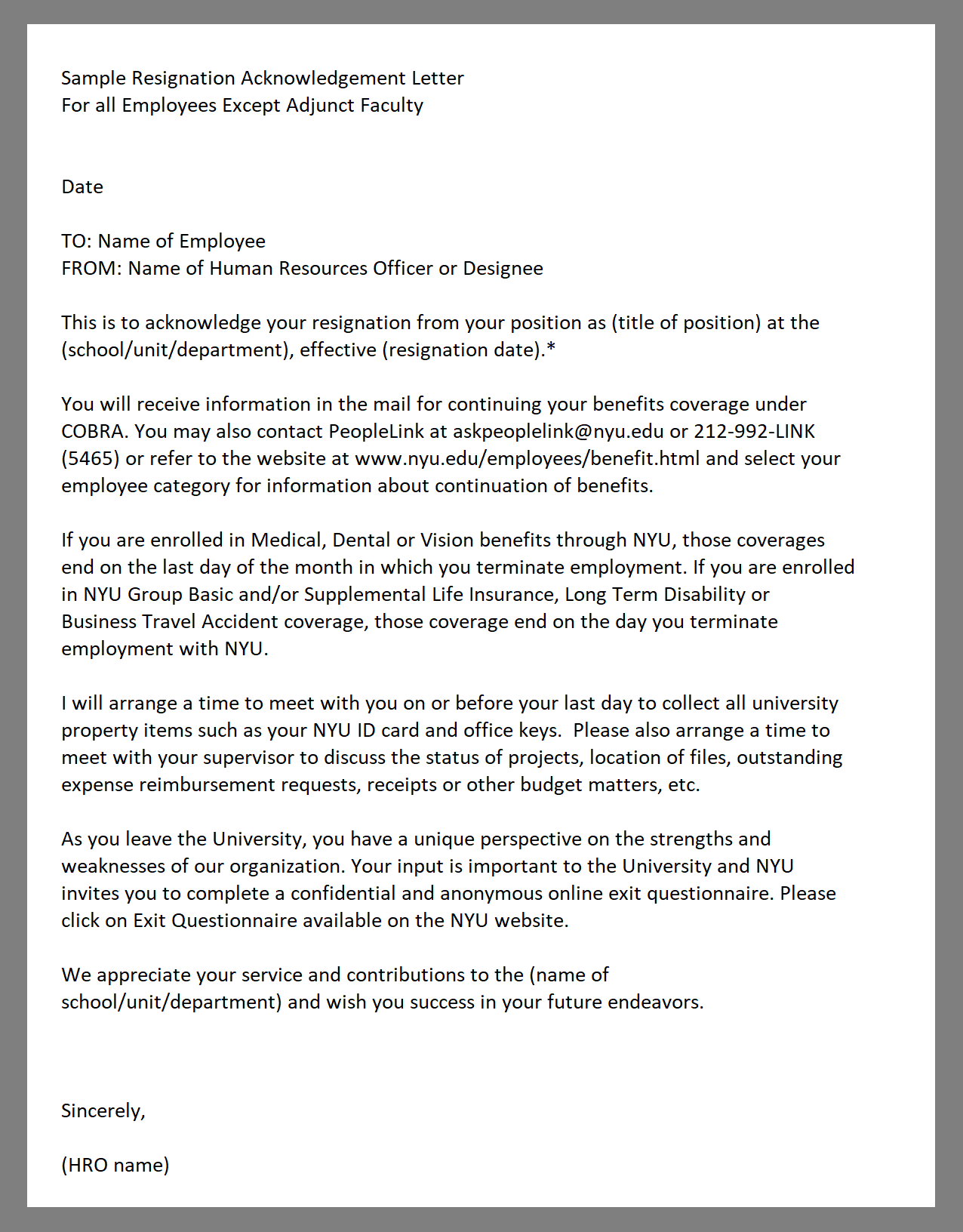 How To Write Resignation Acceptance Letter Template HowToWiki How To Write Resignation Acceptance Letter Template HowToWiki