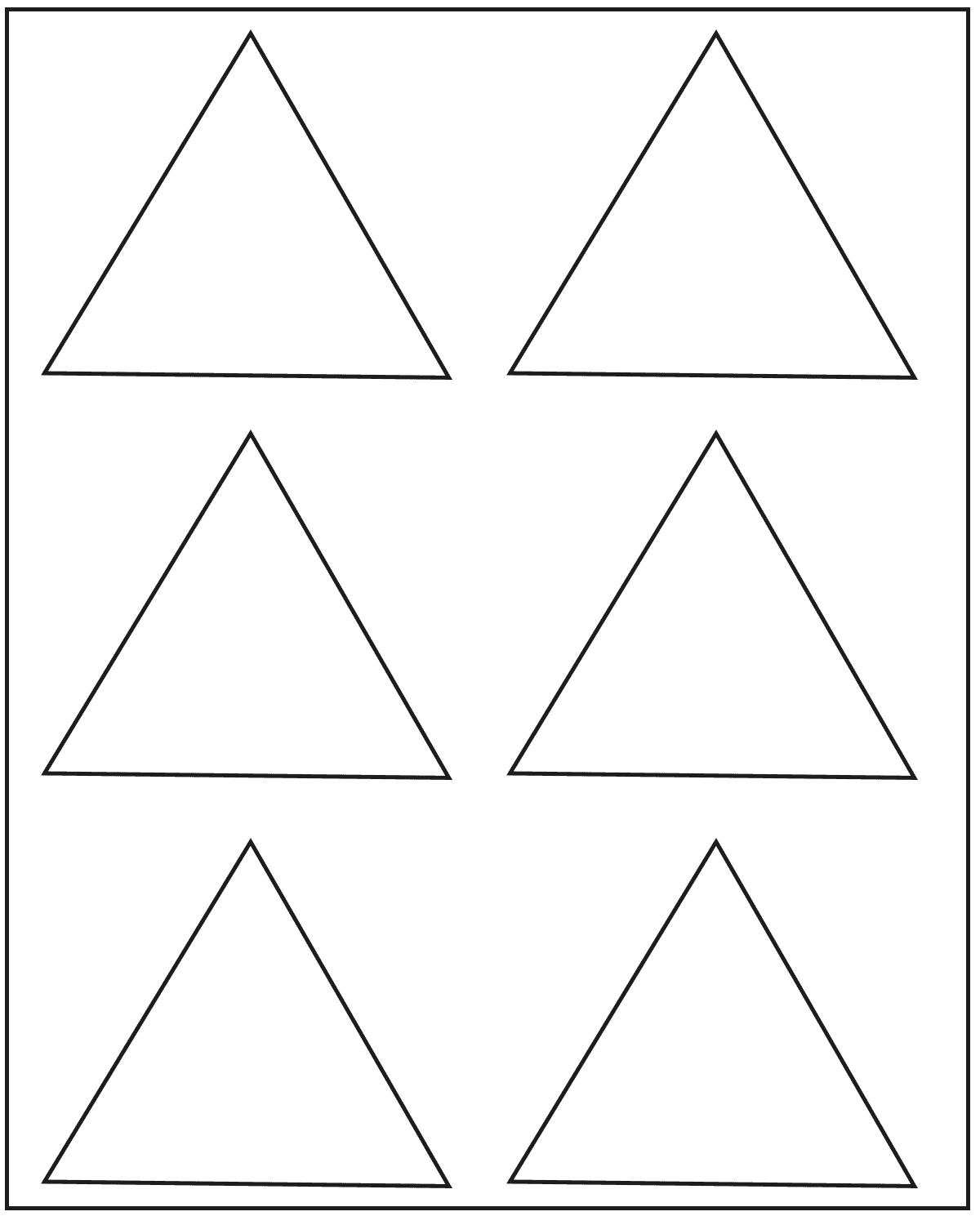 Free Printable Triangle Template Printable Word Searches