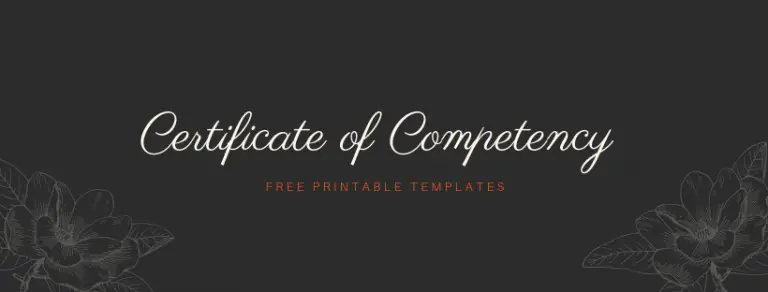 Government Certificate of Competency Templates & Samples | HowToWiki