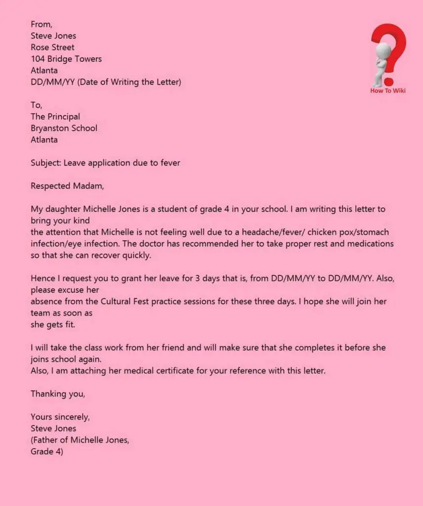 How To Write An Application For Leave For School Office HowToWiki