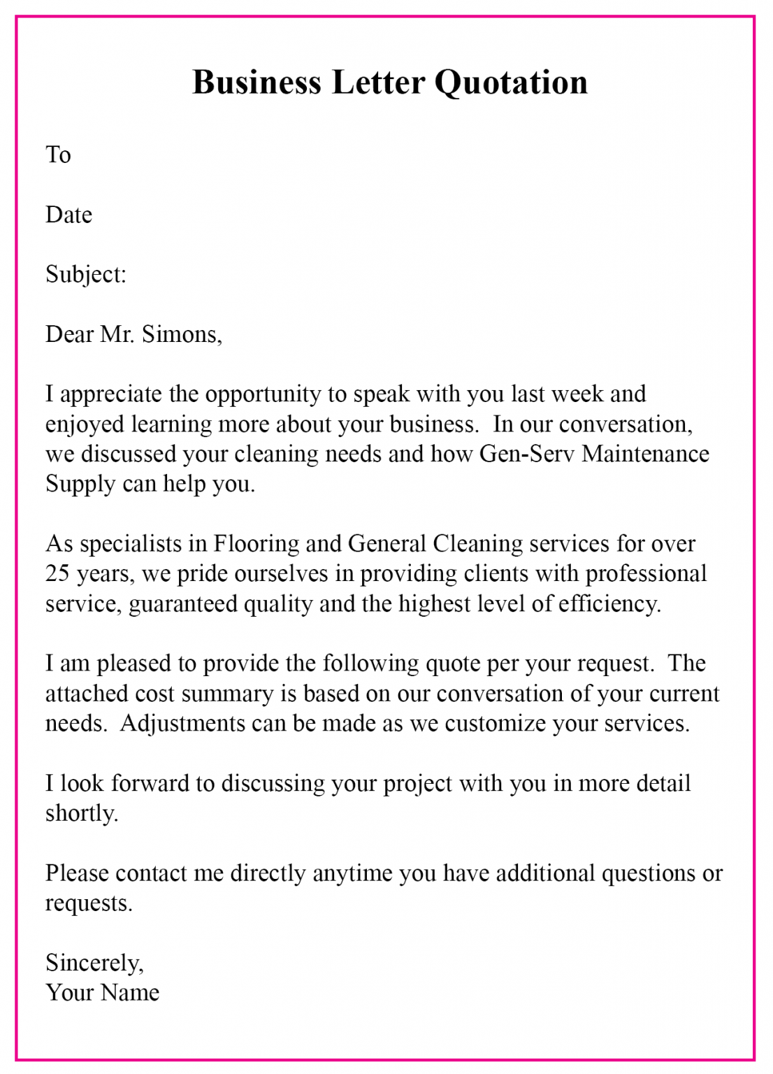 5 Business Quotation Letters That You Can Steal | HowToWiki