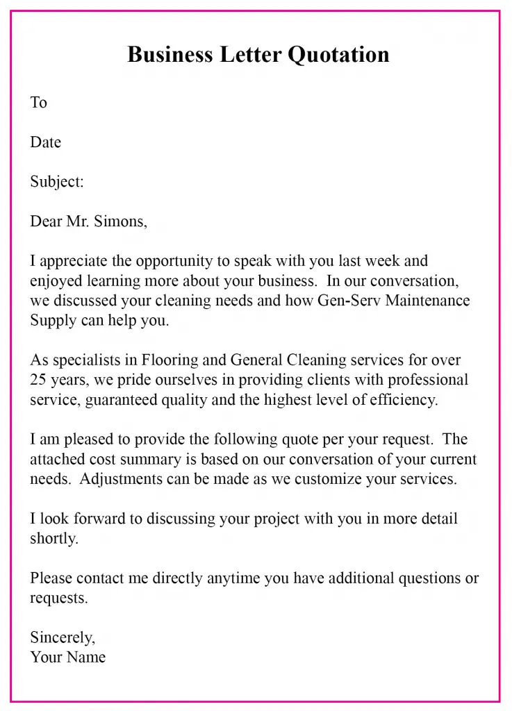 5 Business Quotation Letters That You Can Steal HowToWiki