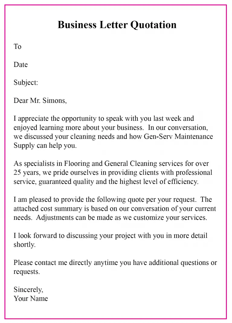 5 Business Quotation Letters That You Can Steal | HowToWiki